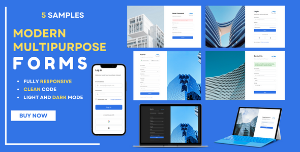 Modern Multipurpose Forms Responsive Login Register And Contact Html Css Forms Graphicfort